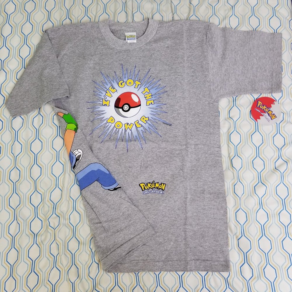 Vintage 90s Pokemon Pokeball Ash T Shirt All Over - Gem